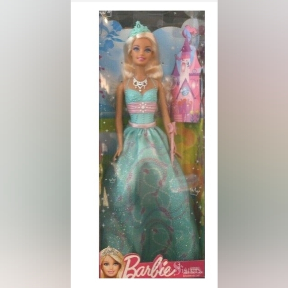 Toys | Mattel Barbie Princess Barbie Green Dress Doll Nib | Poshmark